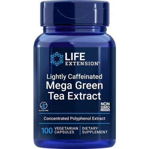 Life Extension - Lightly Caffeinated Mega Green Tea Extract - 100 ...